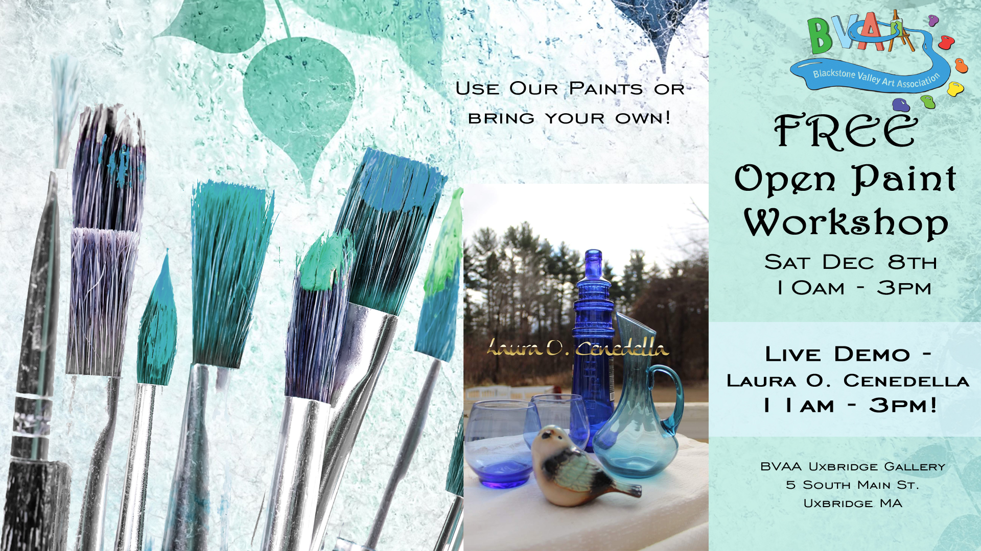 Open Paint with Laura O. Cenedella – Dec 8 2018 – Blackstone Valley Art ...