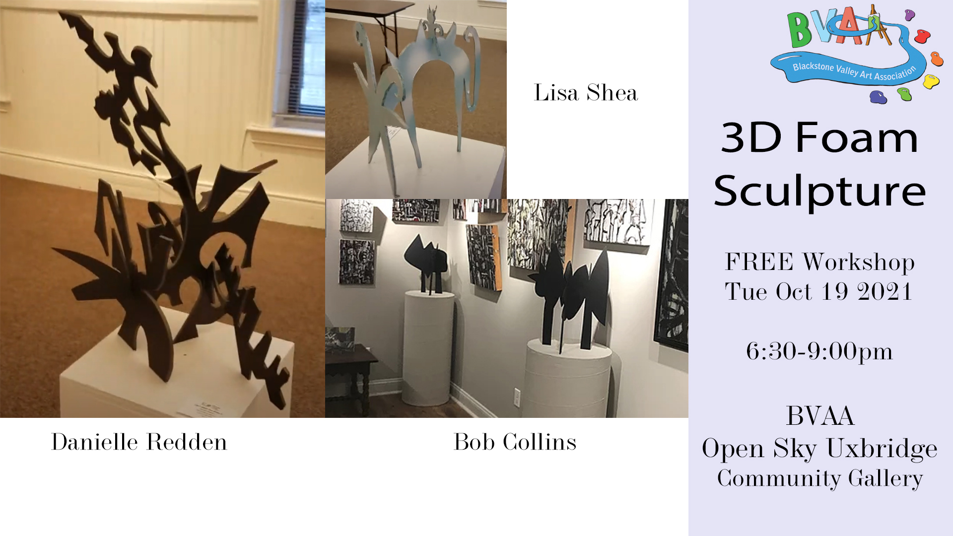 3D Foam Core Sculpture Workshop – Oct 2021 – Blackstone Valley Art ...