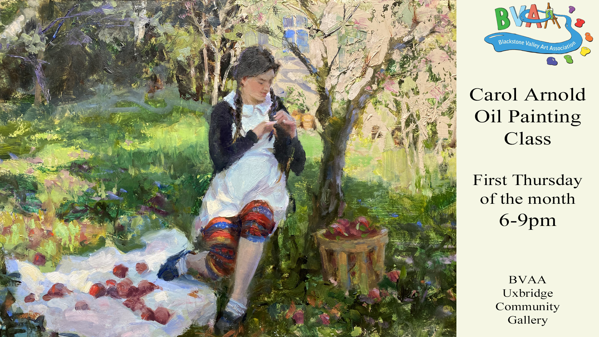 Carol Arnold Oil Painting Class – First Thursday – Blackstone Valley Art Association
