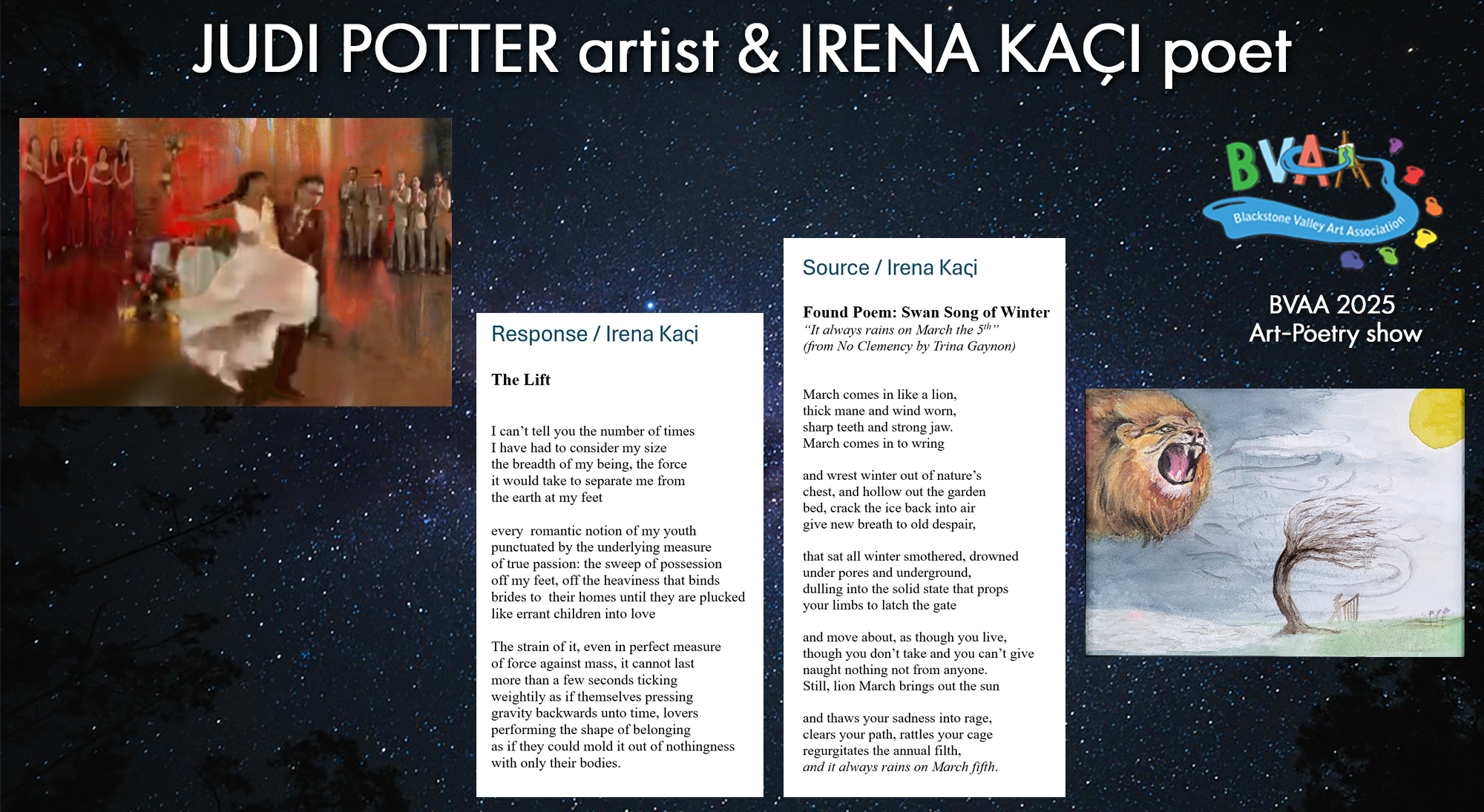 Art Poetry 2025 – Judi Potter and Irena Kaçi – Blackstone Valley Art ...