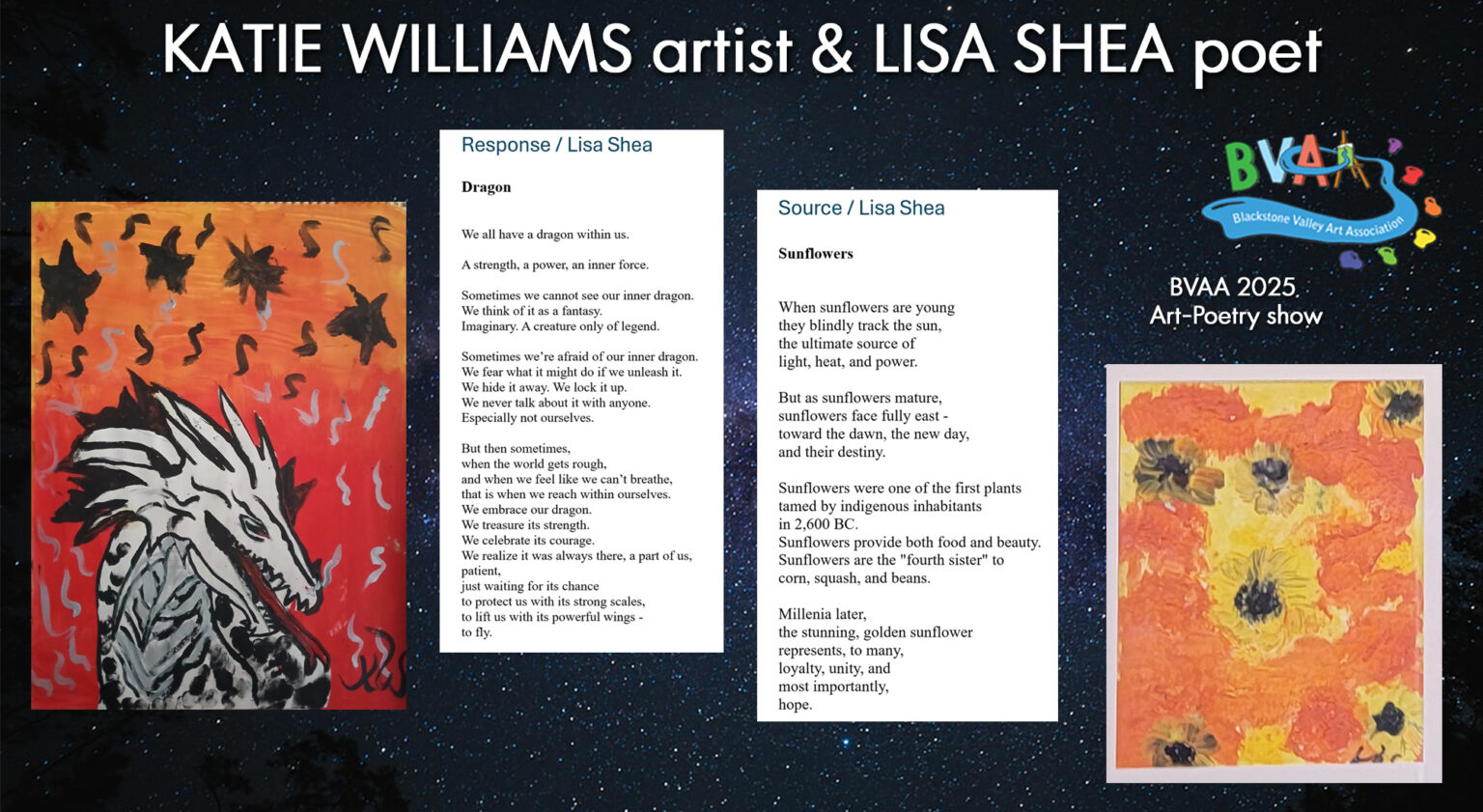 Art Poetry 2025 – Katie Williams and Lisa Shea – Blackstone Valley Art ...