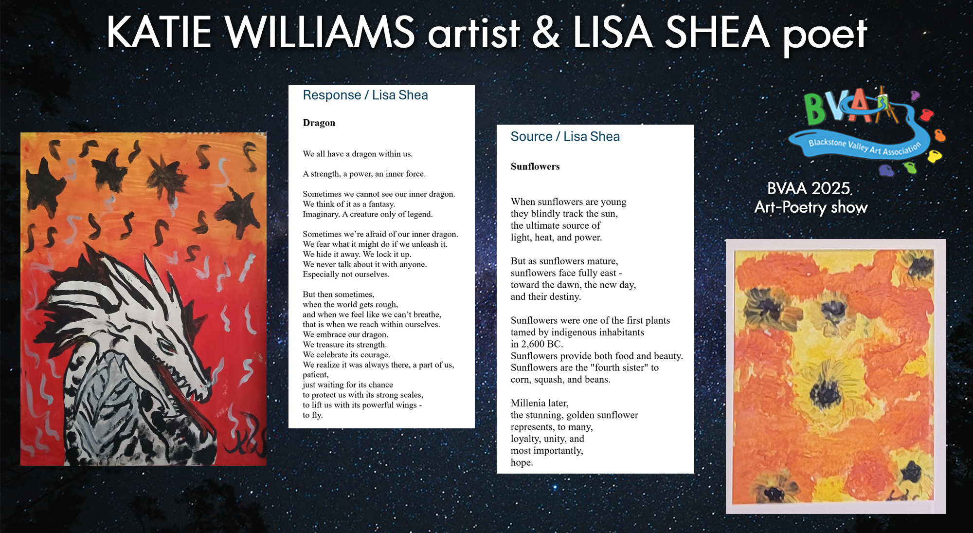 Art Poetry 2025 – Katie Williams and Lisa Shea – Blackstone Valley Art ...