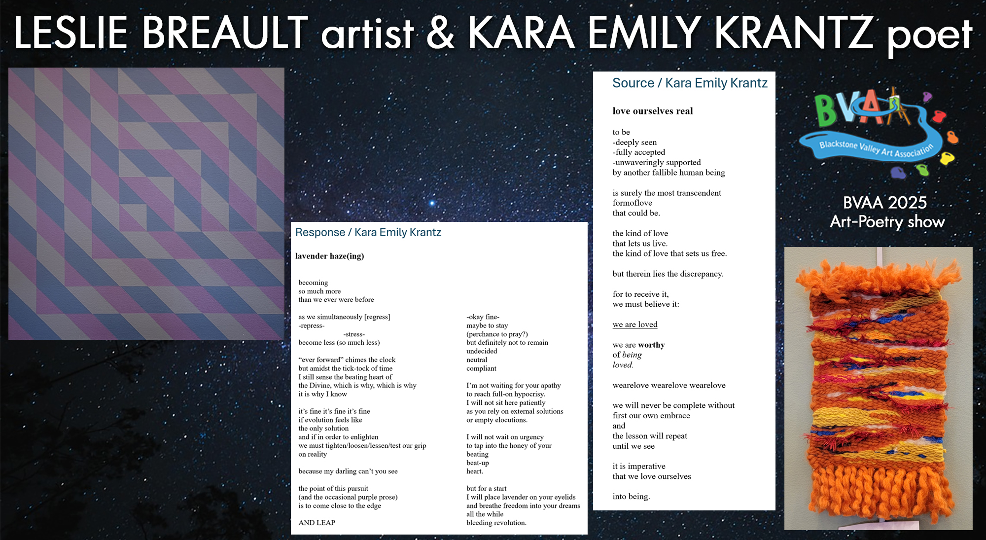 Art Poetry 2025 – Leslie Breault and Kara Emily Krantz – Blackstone ...