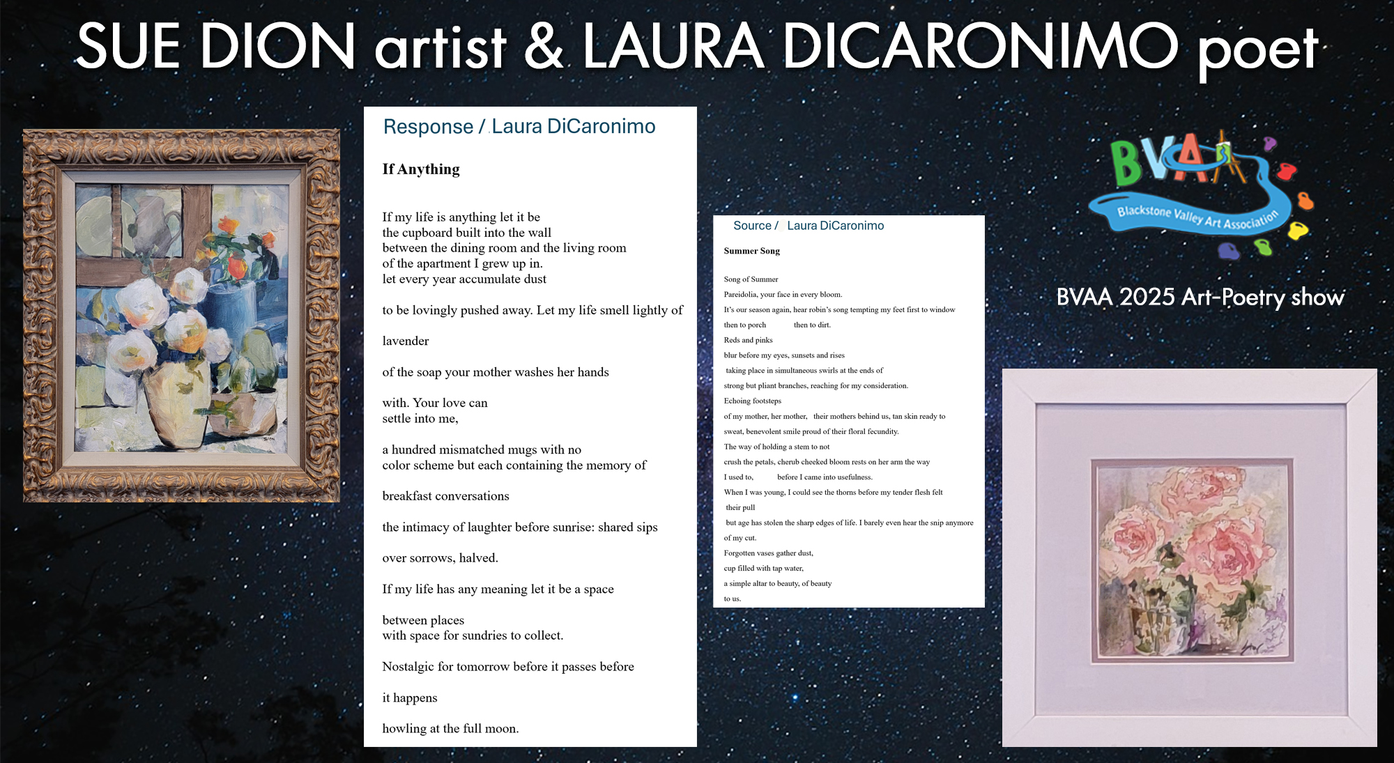 Art Poetry 2025 – Sue Dion and Laura DiCaronimo – Blackstone Valley Art ...