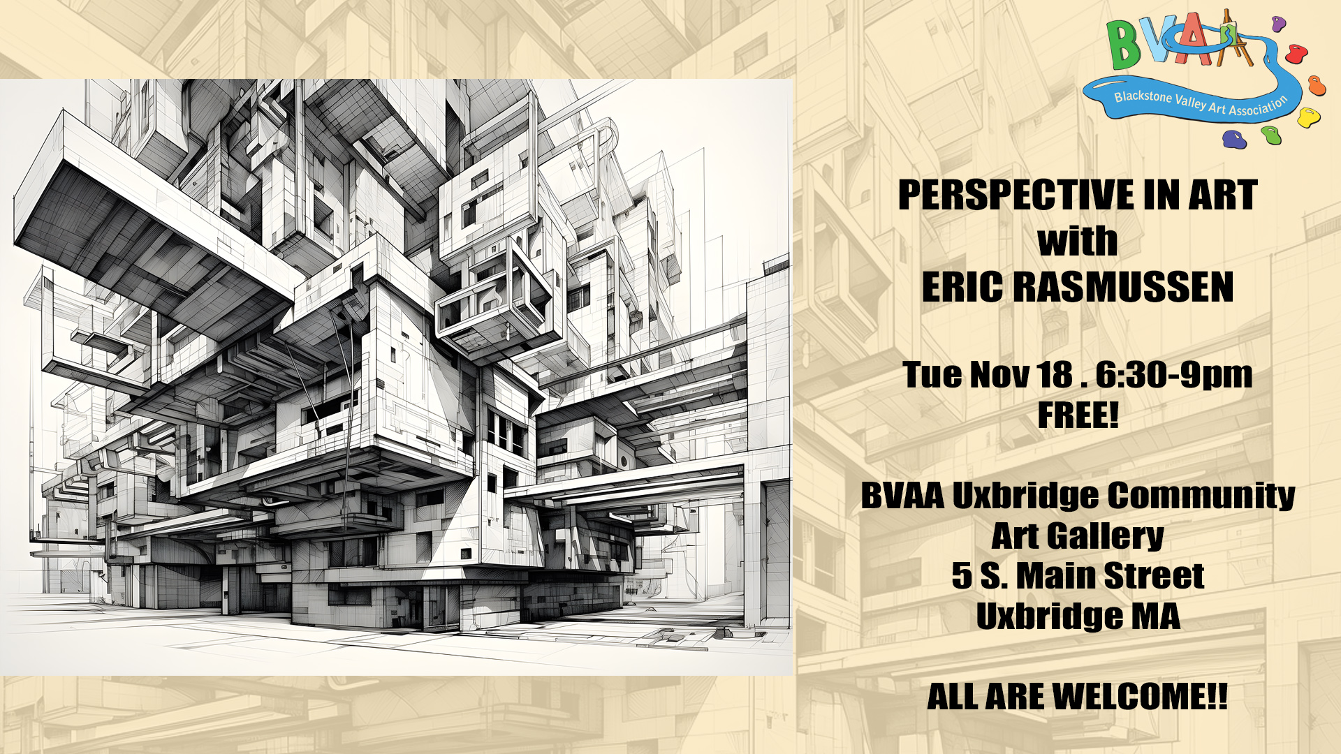 Perspective in Art Hands-On Workshop – Blackstone Valley Art Association